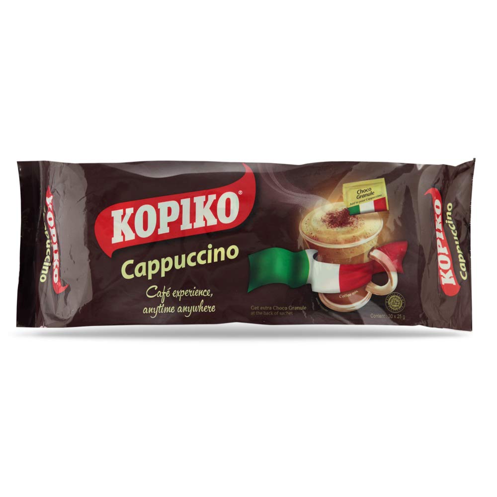 Kopiko Cappuccino Instant Coffee 30 Packets, (25g each) – International ...