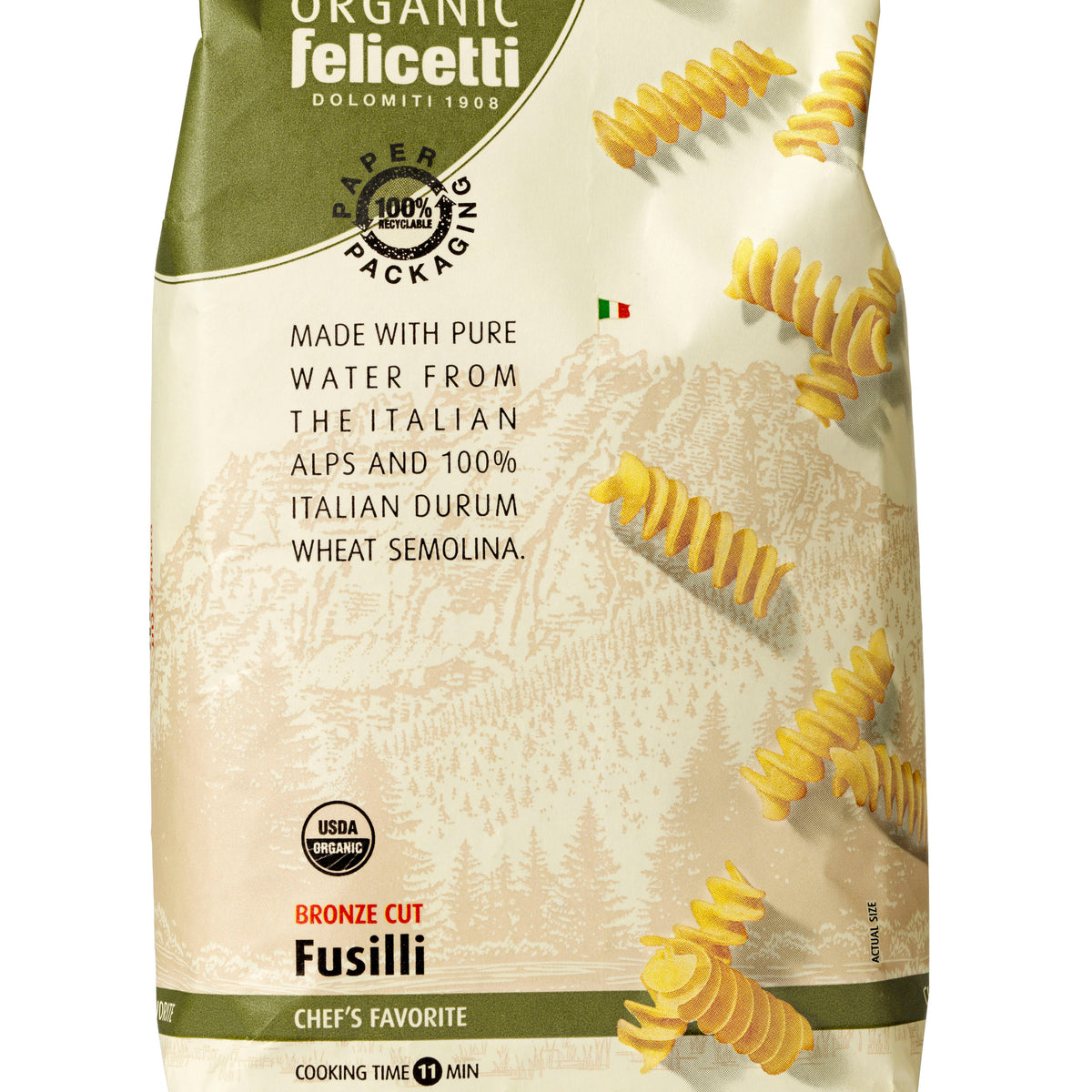 Felicetti Organic Fusilli Pasta 1 lb Package – International Loft