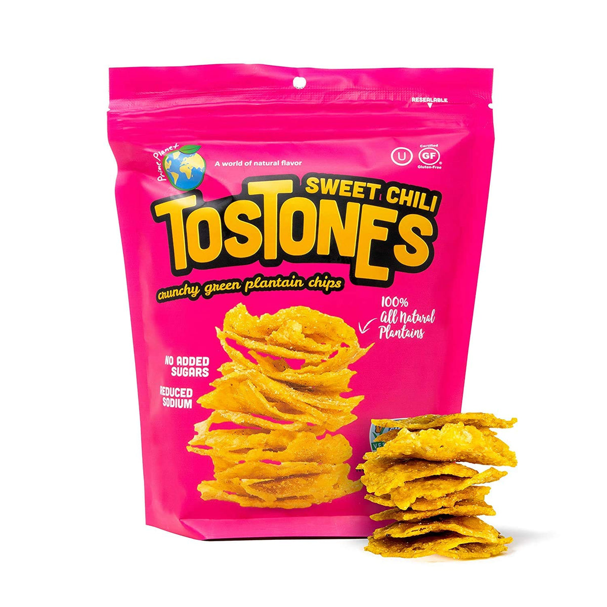 Prime Planet Tostones Sweet Chili Flavor 3.53 oz Resealable Package ...